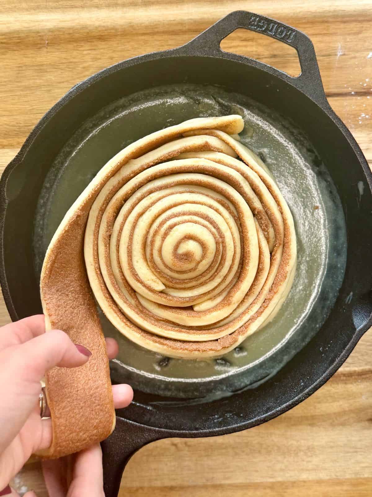 Cast Iron Skillet Cinnamon Roll - Blue Mountain Baker